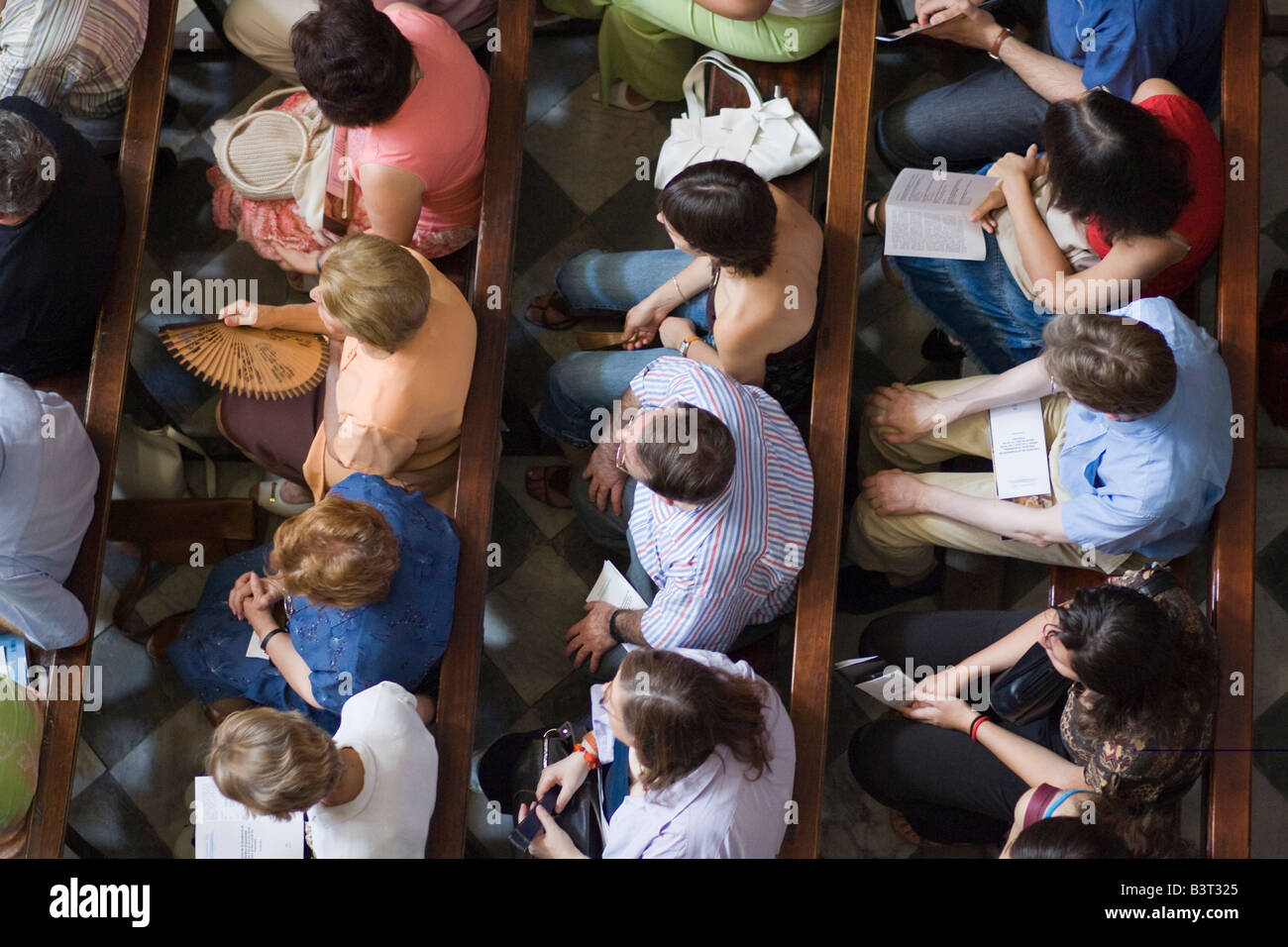 People attending a Catholic mass, Seville, Spain Stock Photo - Alamy