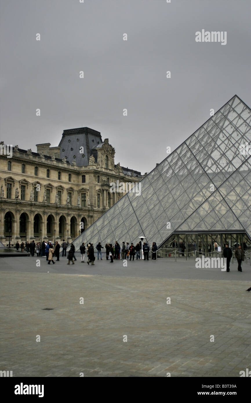 Paris in the Winter. The Louvre Stock Photo - Alamy