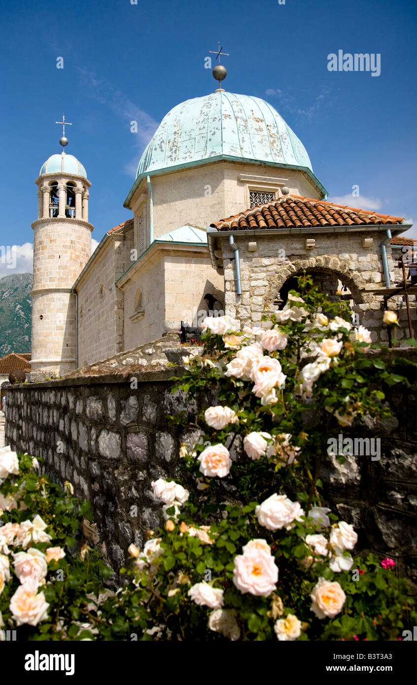 Our Lady of the Rocks Island Risan Bay of Kotor Montenegro Europe Stock ...