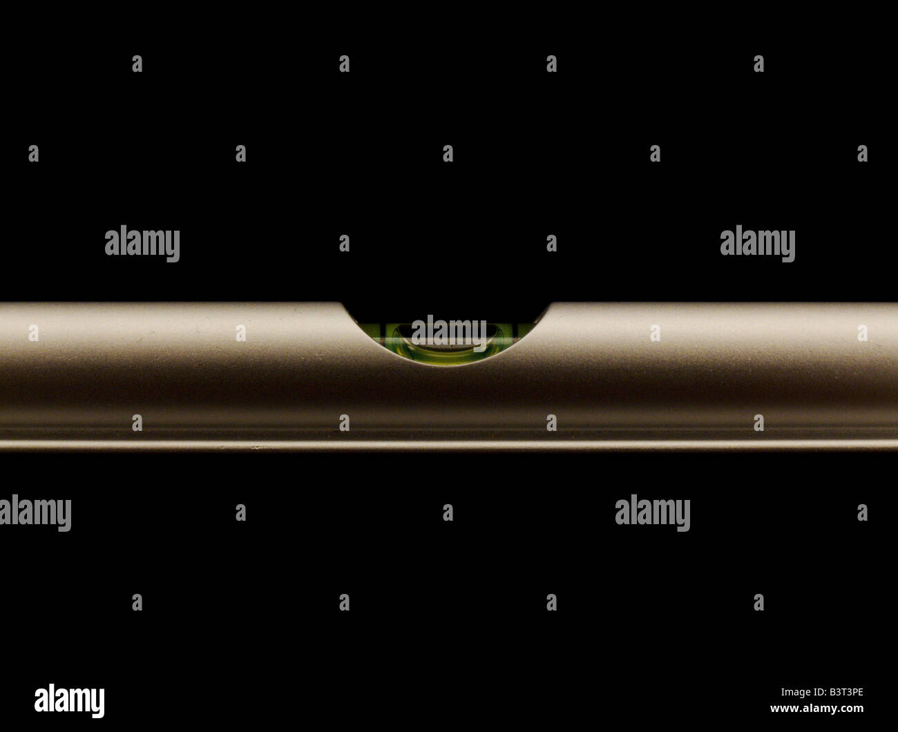 Spirit Level on Black Background Stock Photo - Alamy