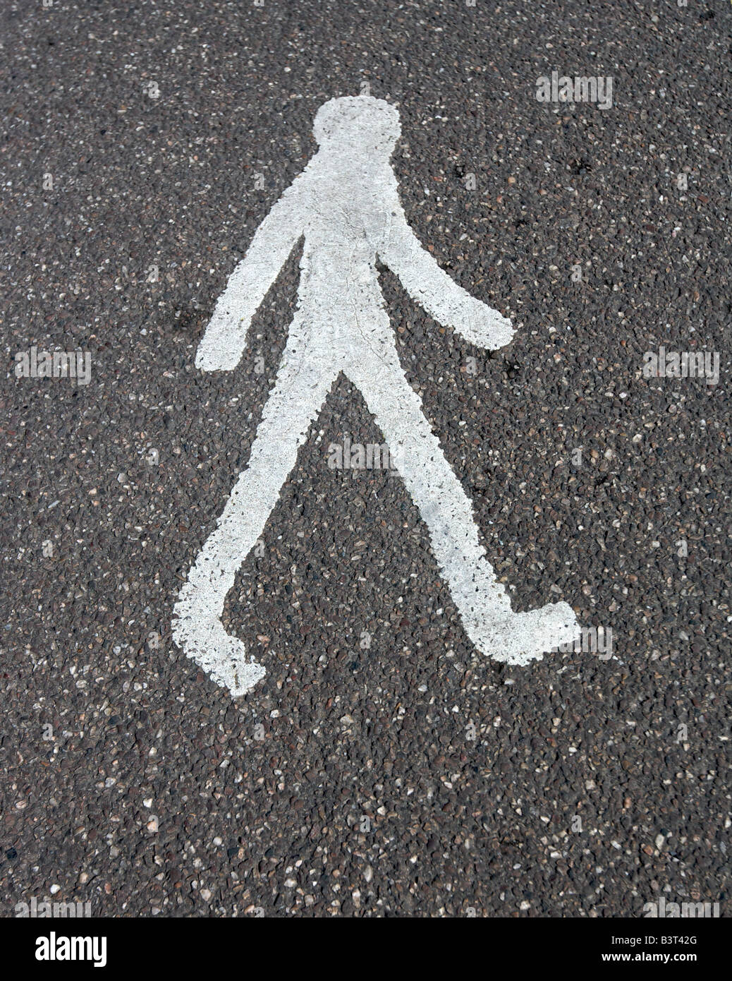 Image of a man marking out a path Stock Photo - Alamy