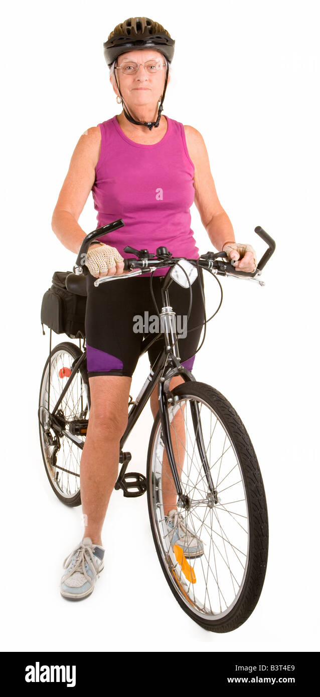 Lady bike riding Cut Out Stock Images & Pictures - Alamy