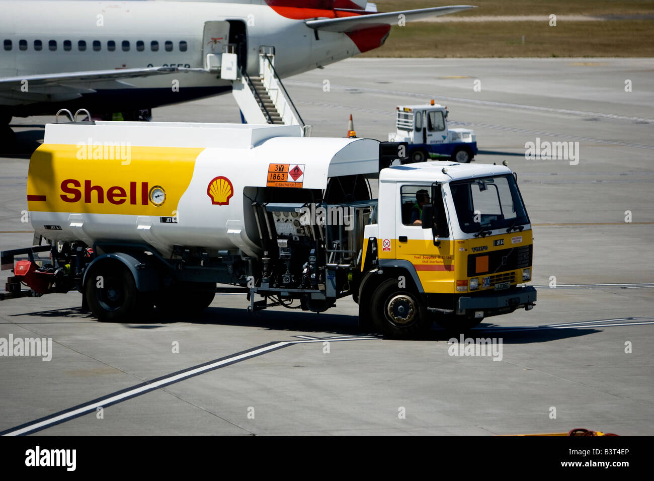 Shell bouser at Manchester Airport Stock Photo - Alamy