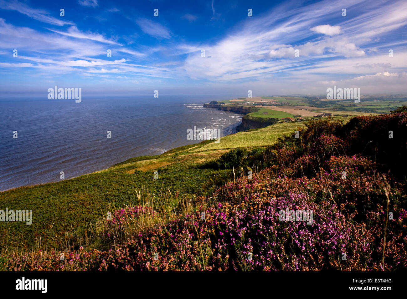 Staithes and Cowbar from Boulby Cliffs North Yorkshire Stock Photo - Alamy