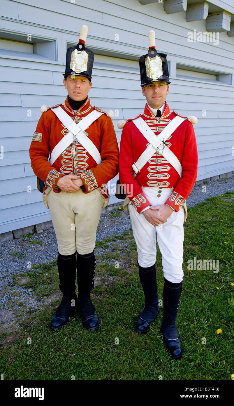 British Soldiers Fort George Niagara on the Lake Ontario Canada Stock ...