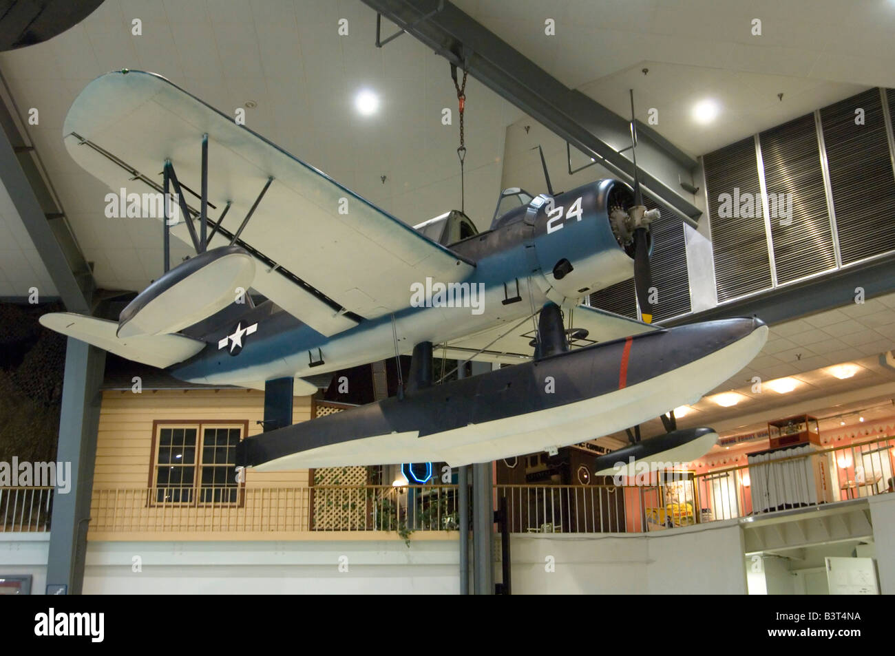 Vought OS2U Kingfisher World War II USA amphibious aircraft hanging in ...