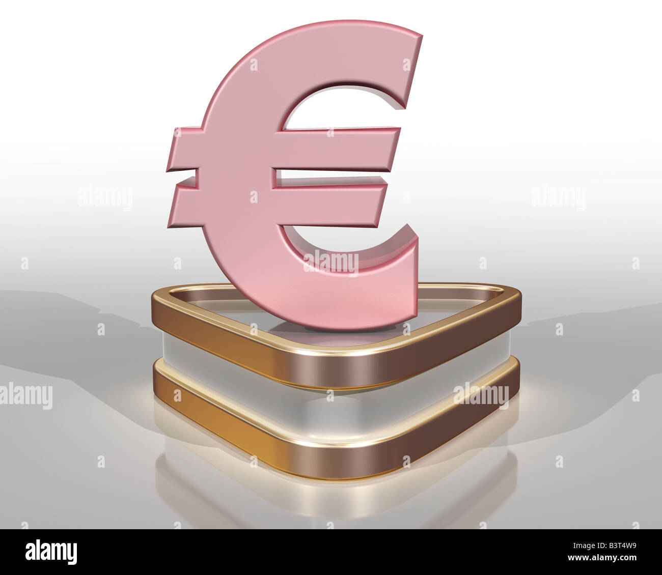 Illustration of the pink euro representing the purchasing power of the ...