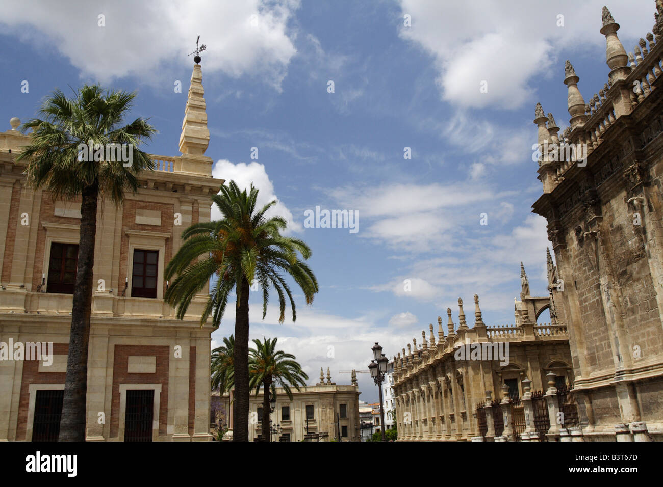 Cathedral square, Seville Stock Photo - Alamy