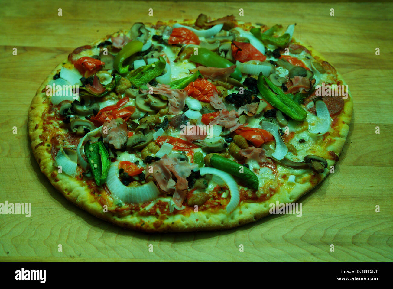 Garbage Pizza 16 inches 11 ingredients Stock Photo - Alamy