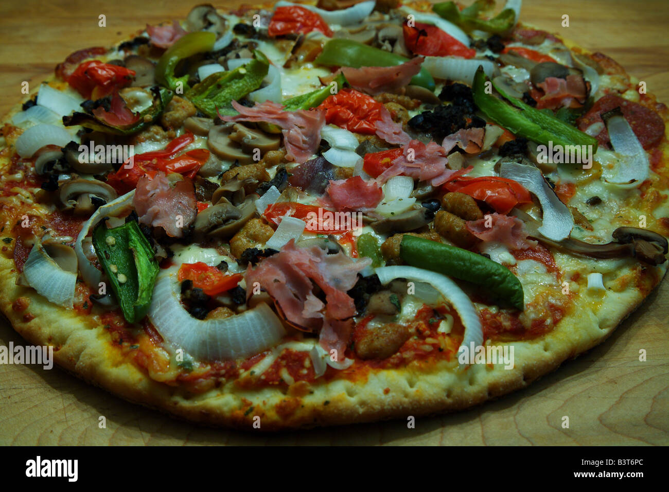 Garbage Pizza 16 inches 11 ingredients Stock Photo - Alamy
