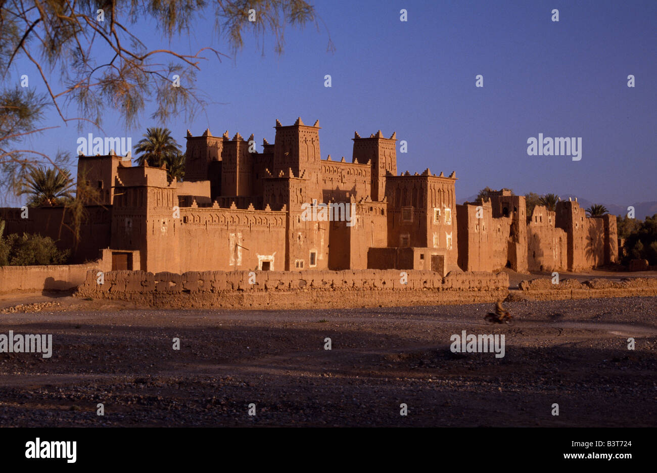 Morocco, Dades Valley, Skoura. Restored kasbah at Skoura oasis in the ...