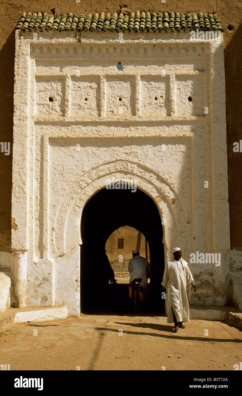 Morocco, Tafilalt, Rissani. Village Gateway on the 'Circuit Touristique ...