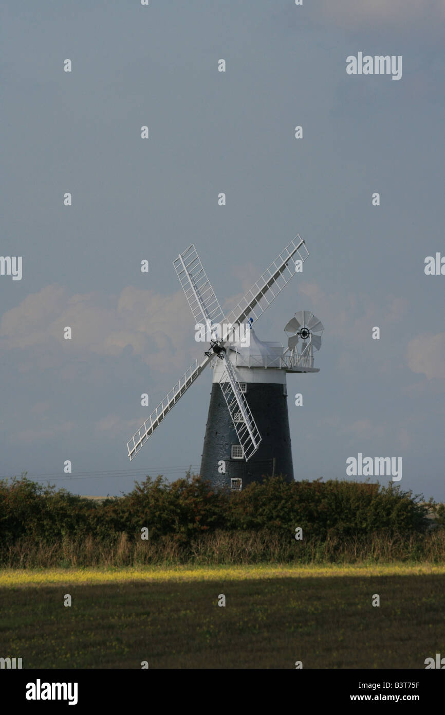 Windmill near Burnham Overy Staithe Norfolk UK Stock Photo - Alamy