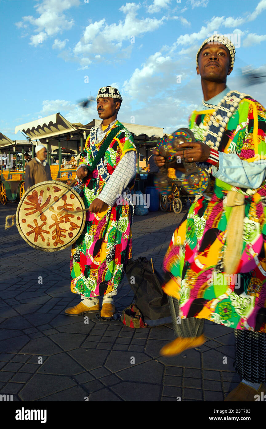 Morocco, Marrakech, Traditional Berber dancers in colourful clothing ...