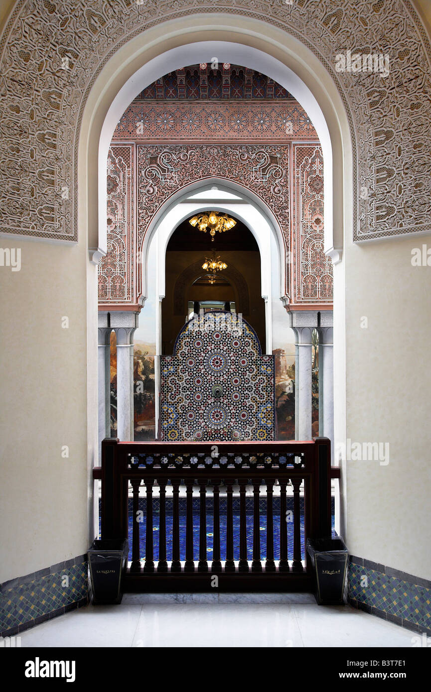 Interior of the famous Mamounia hotel in Marrakech, Morocco Stock Photo ...