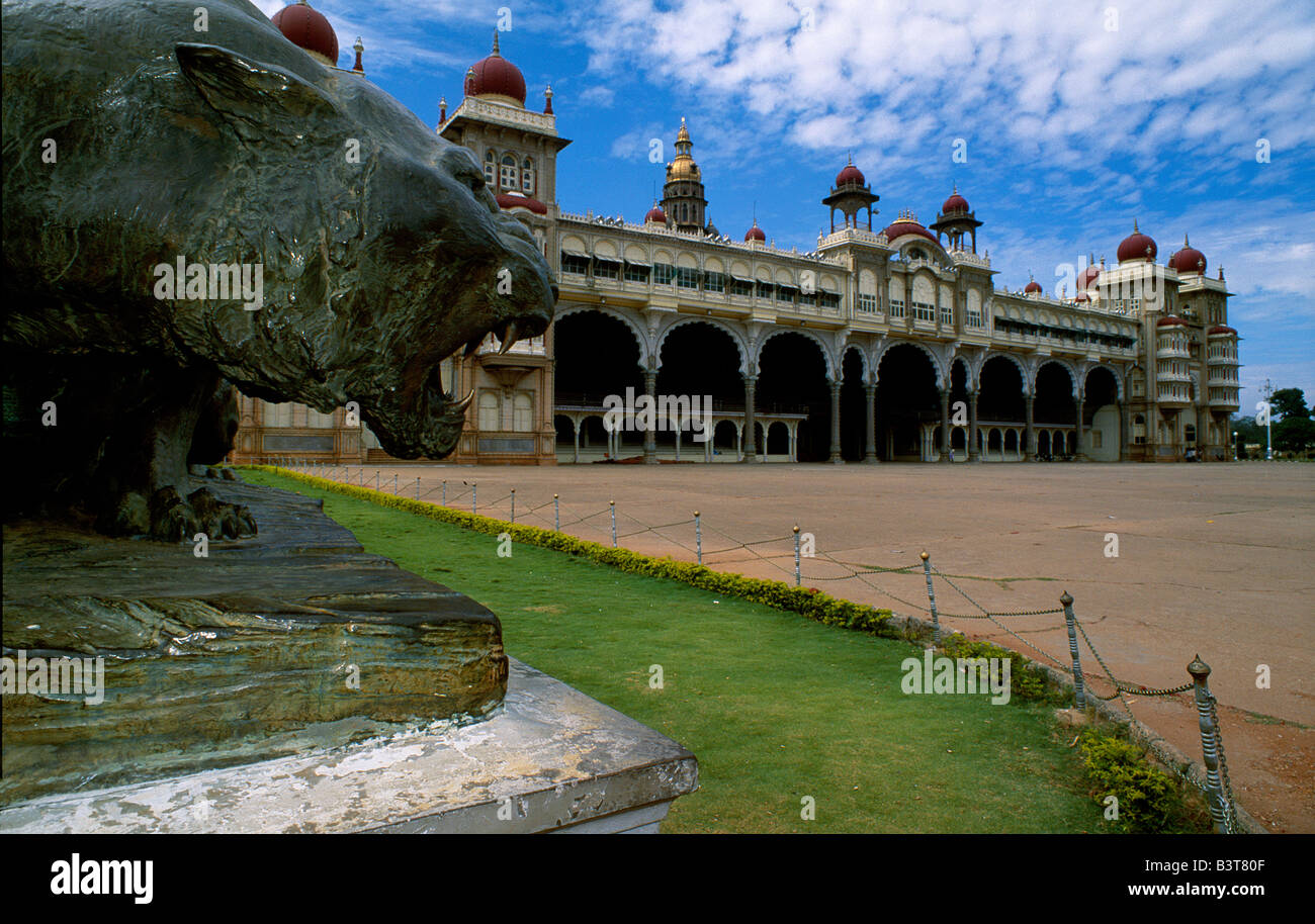 India, Karnataka Province, Mysore. The Maharaja's Palace, designed in ...