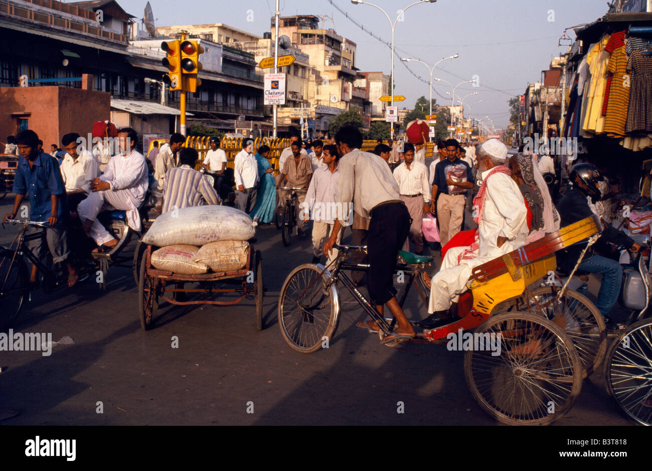 India, Delhi. Chandni Chock, Old Delhi.The crowded and congested ...