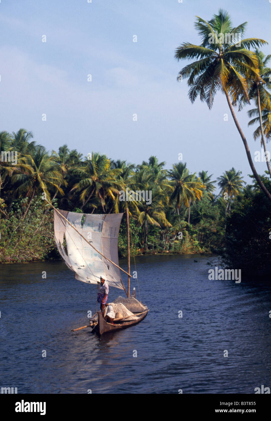 India, Kerala, Kuttanad. Boats afford some of the most pleasurable ...