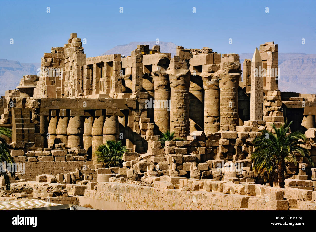 Temple of Karnak and Obelisk of Thutmose located in modern day Luxor or ...