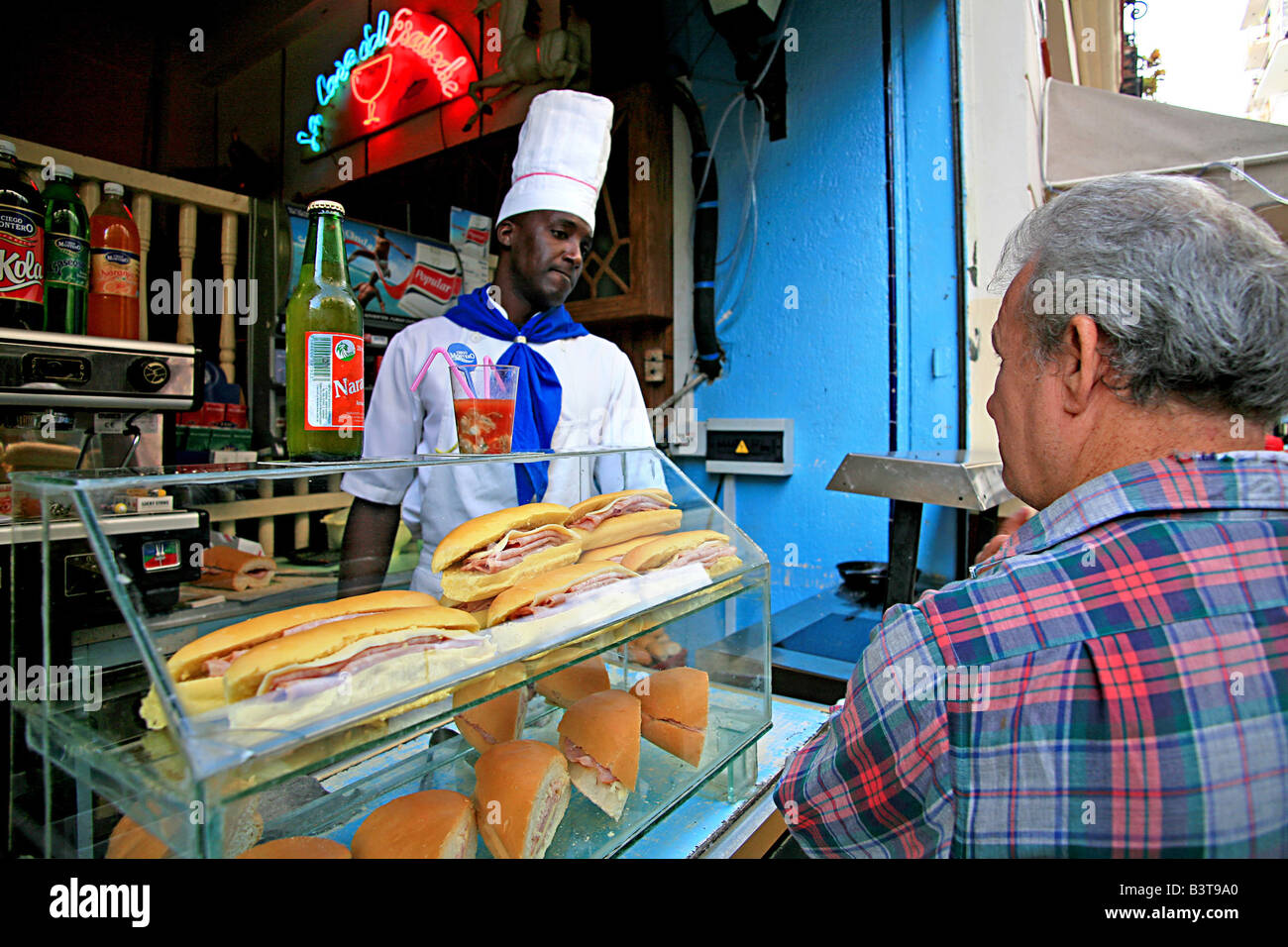 Sandwiches stall, Havana, Cuba, West Indies, Central America Stock ...