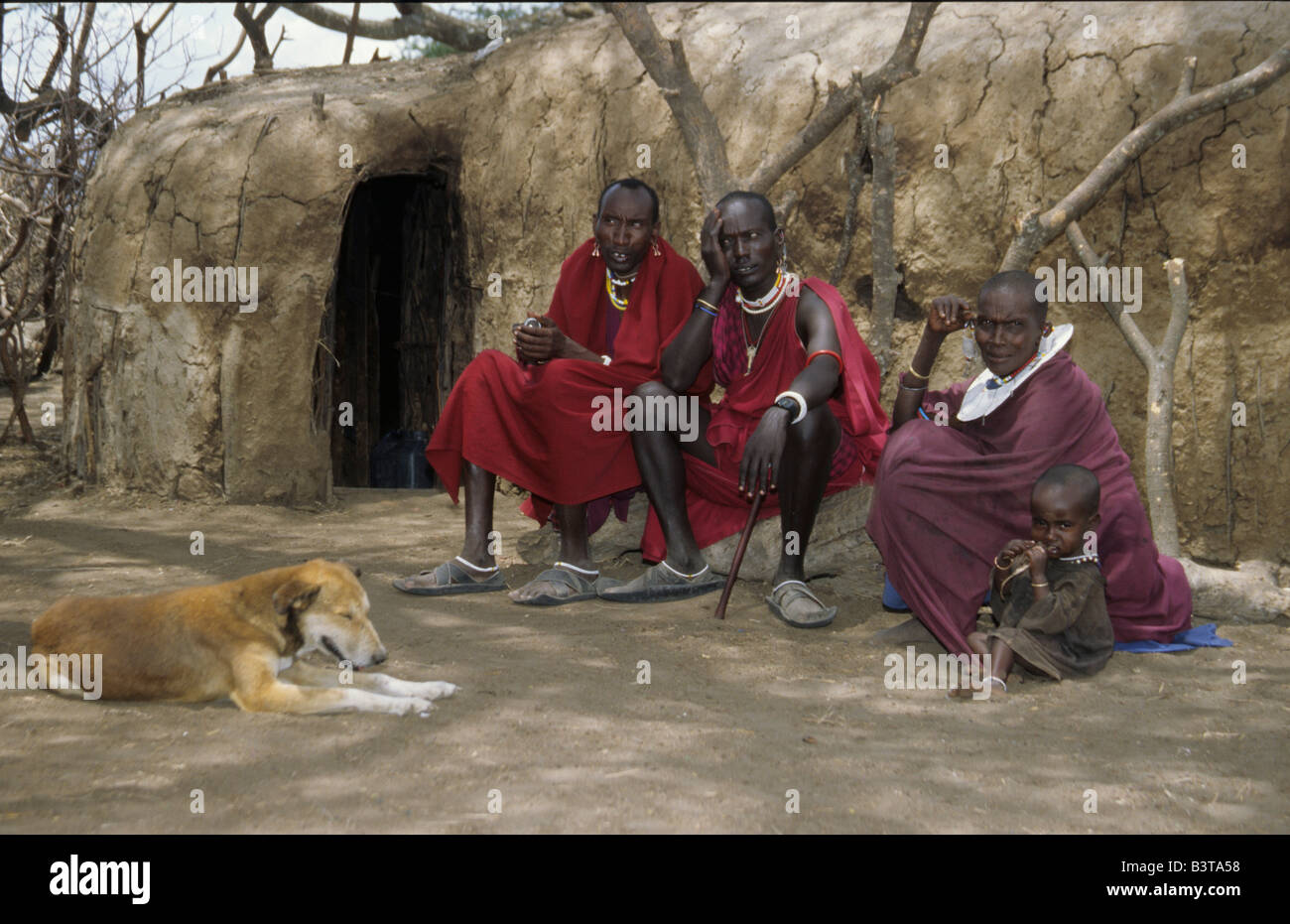 Africa, Kenya, Maasai Family Stock Photo - Alamy