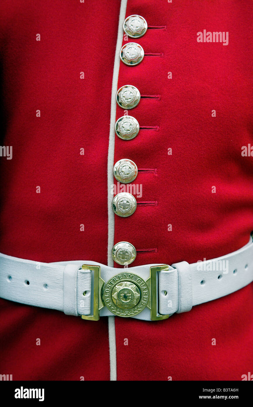 England, London, St James' Palace. A life guard in traditional uniform ...