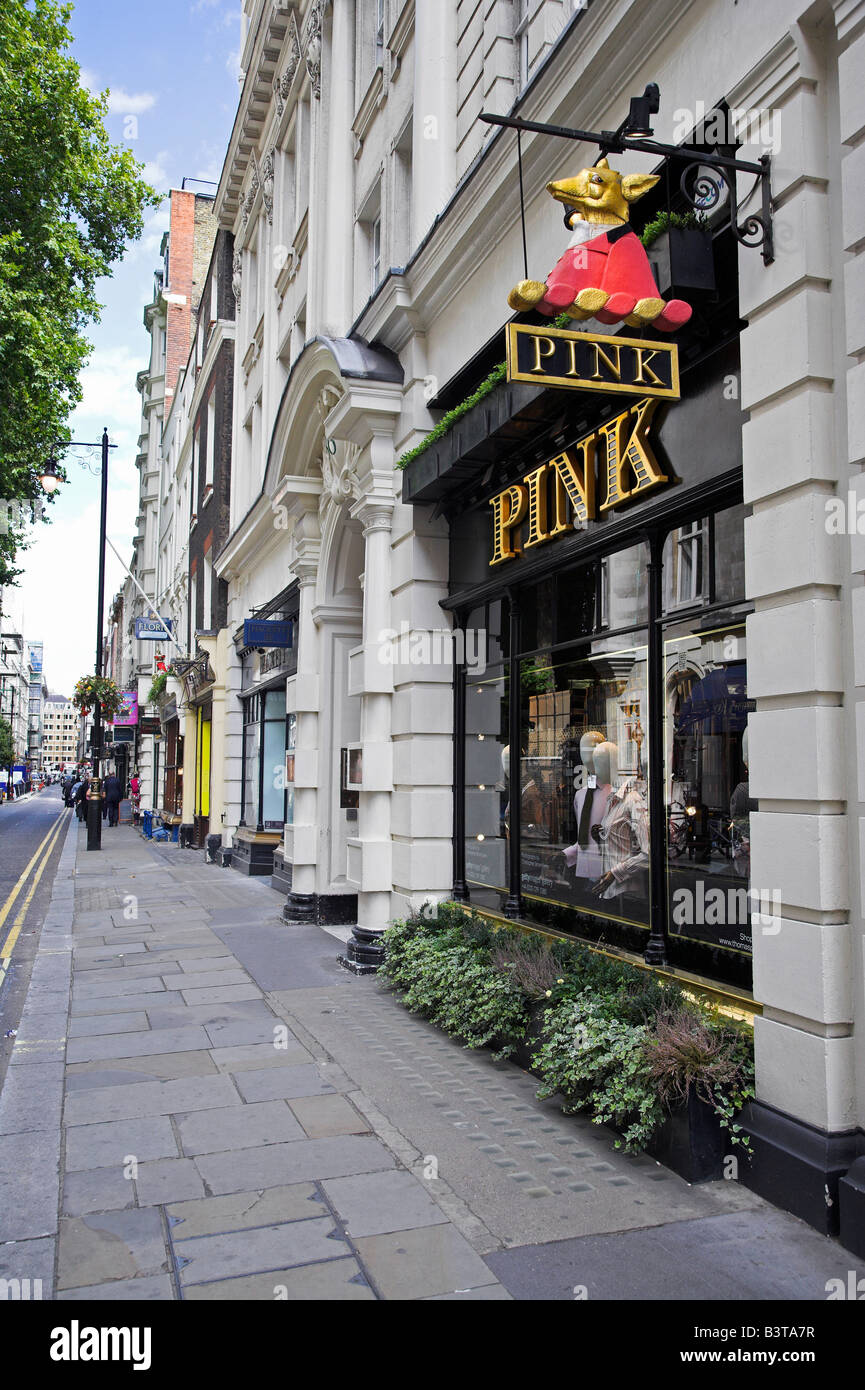 England, London. The premesis of Thomas Pink, a traditional shirt maker ...