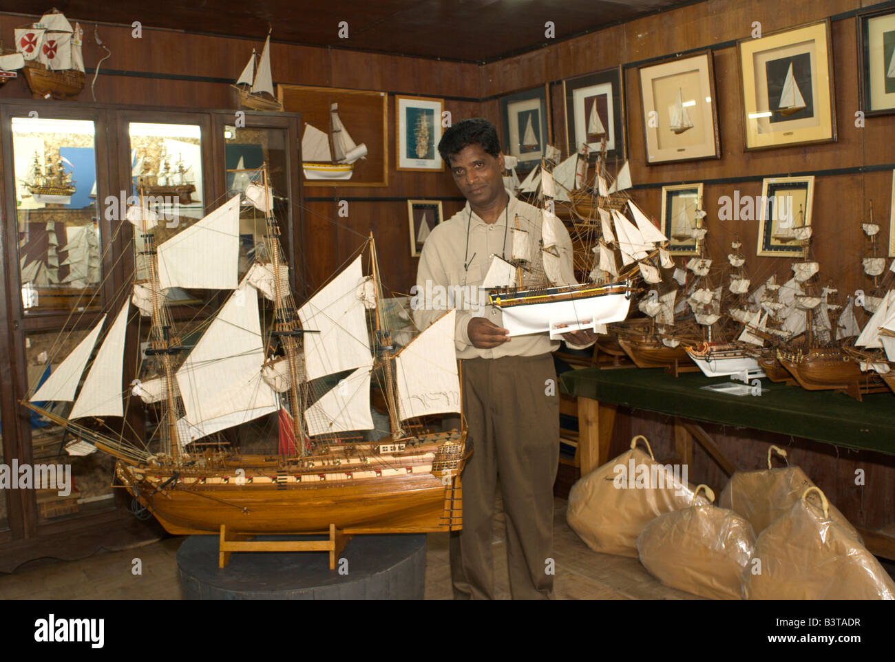 Mauritius, Curepipe. Manager at the Comajora model ship building ...