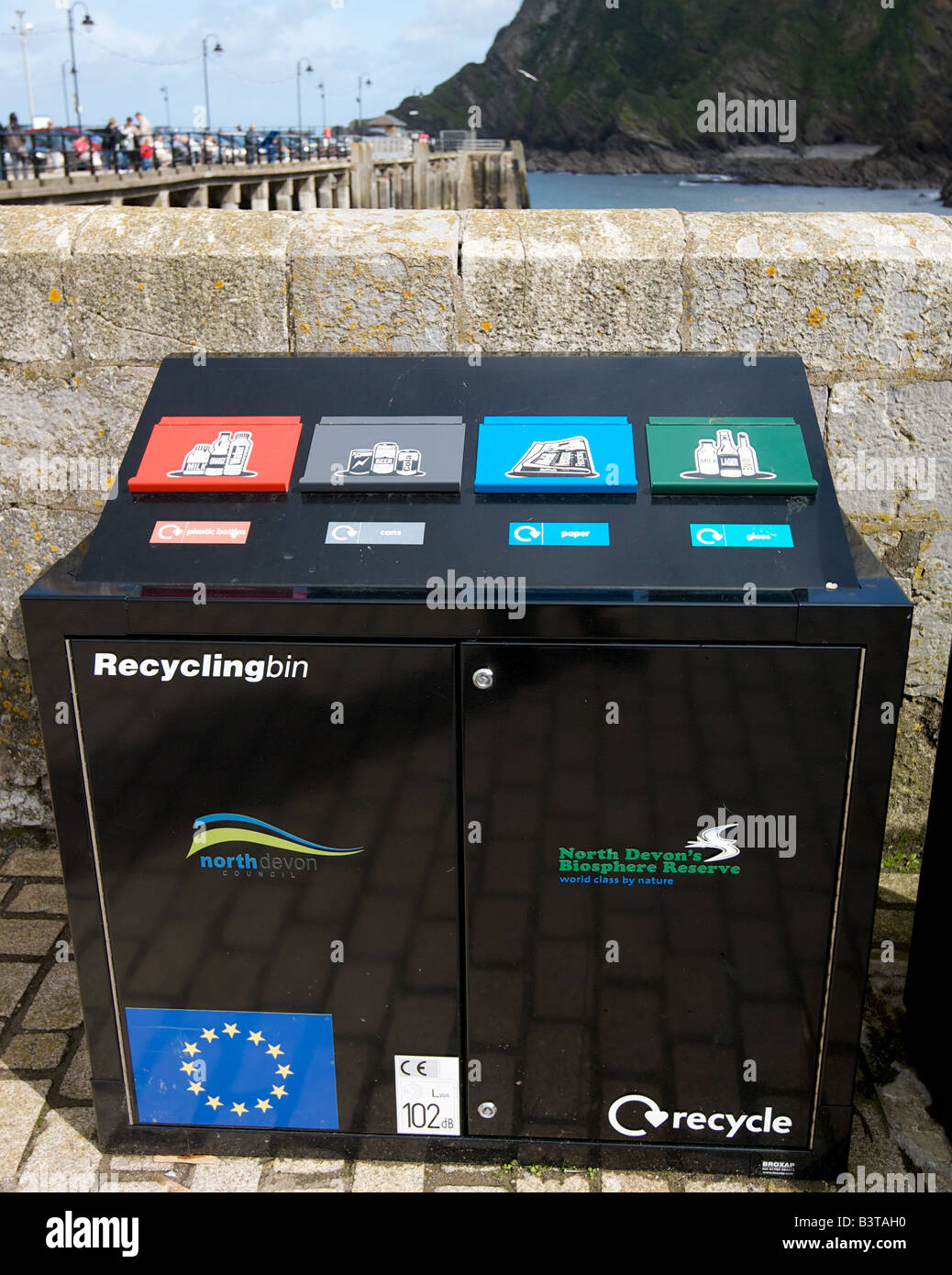 Recycling point in Devon Stock Photo - Alamy