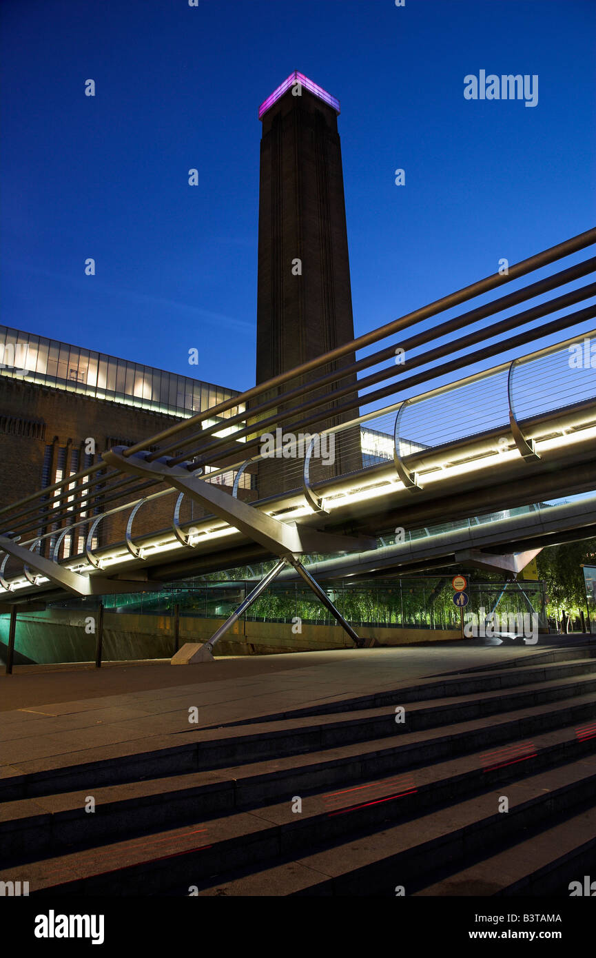 England, London. The Tate Modern art gallery is housed in the old ...