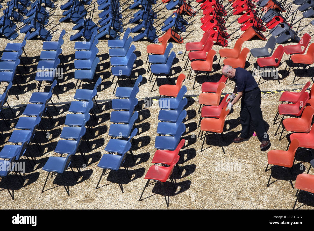 Plastic chairs uk hi-res stock photography and images - Alamy