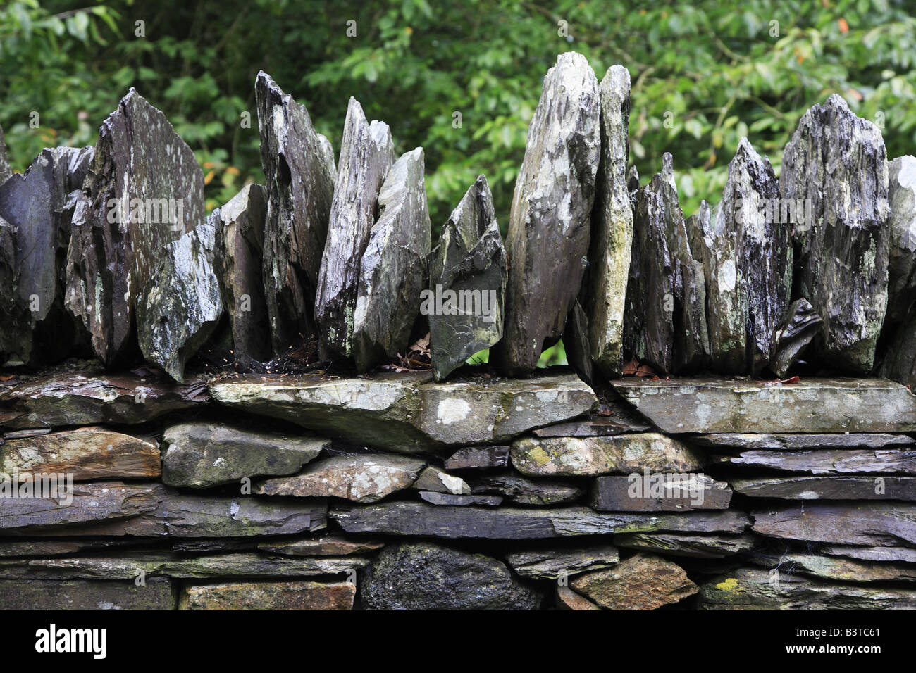Dry Stone Wall Wales UK Stock Photo - Alamy