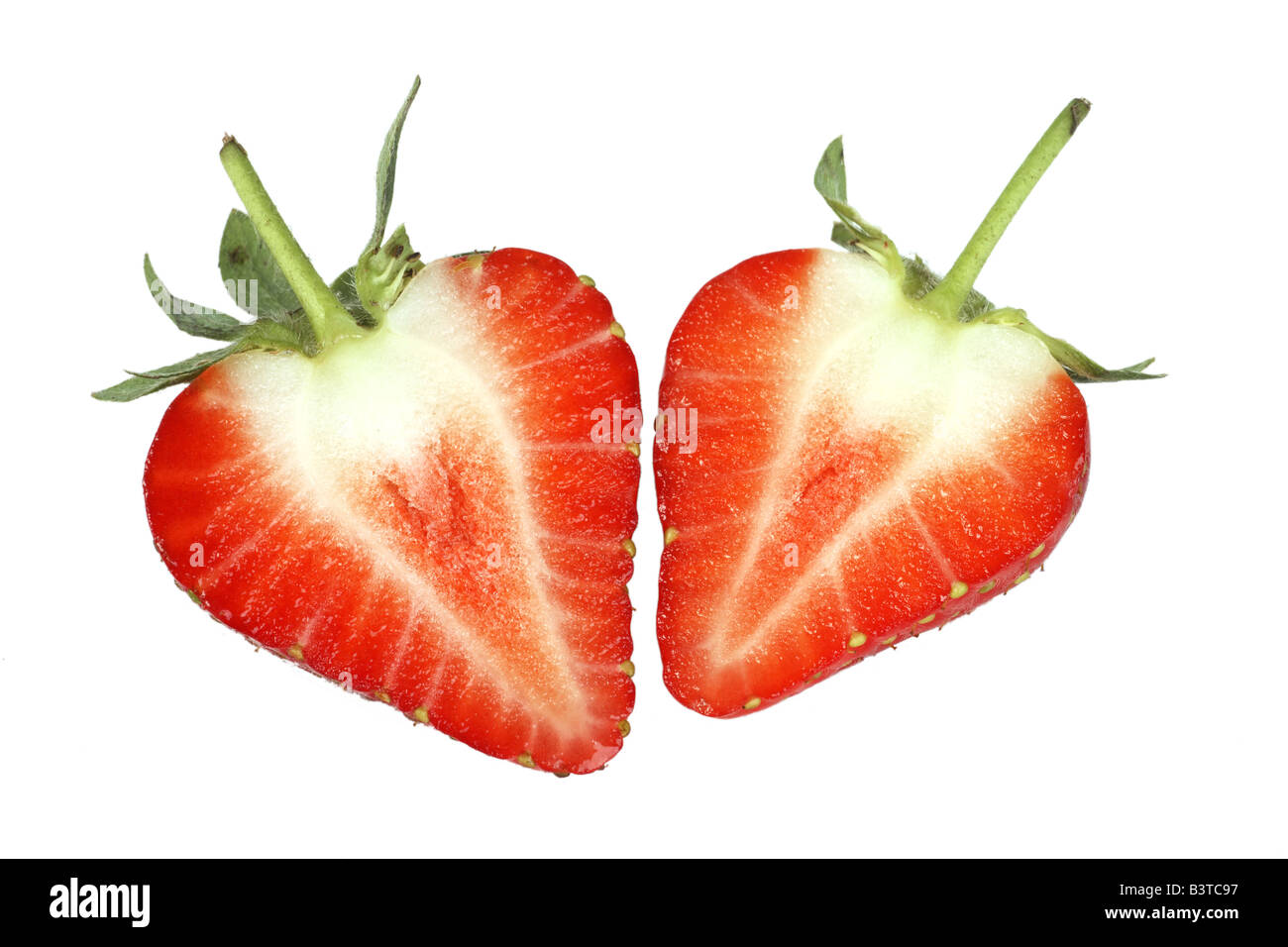 Strawberry halves hi-res stock photography and images - Alamy