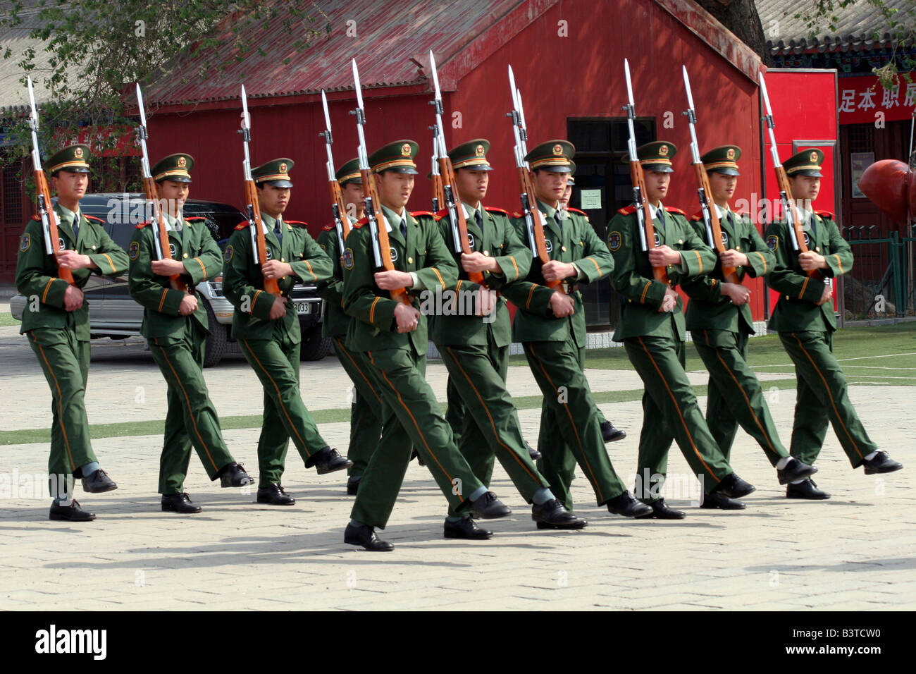 Asia, China, Beijing. Forbidden Palace Guards Stock Photo - Alamy