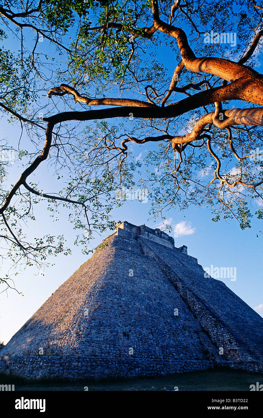 Mexico, Yucatan State, Uxmal. The Magician's Pyramid, Uxmal, Yucatan ...