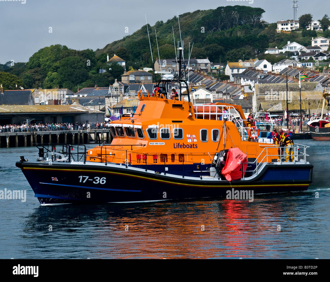 The Penlee Lifeboat Ivan Ellen in Newlyn Harbour Cornwall Stock Photo ...