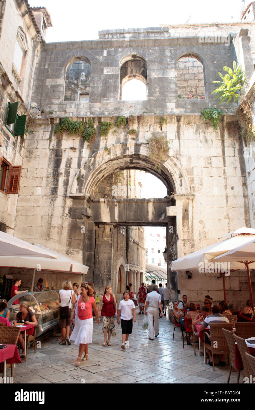 Iron Gate to the Diocletian Palace in Split, Central Dalmatia, Republic ...