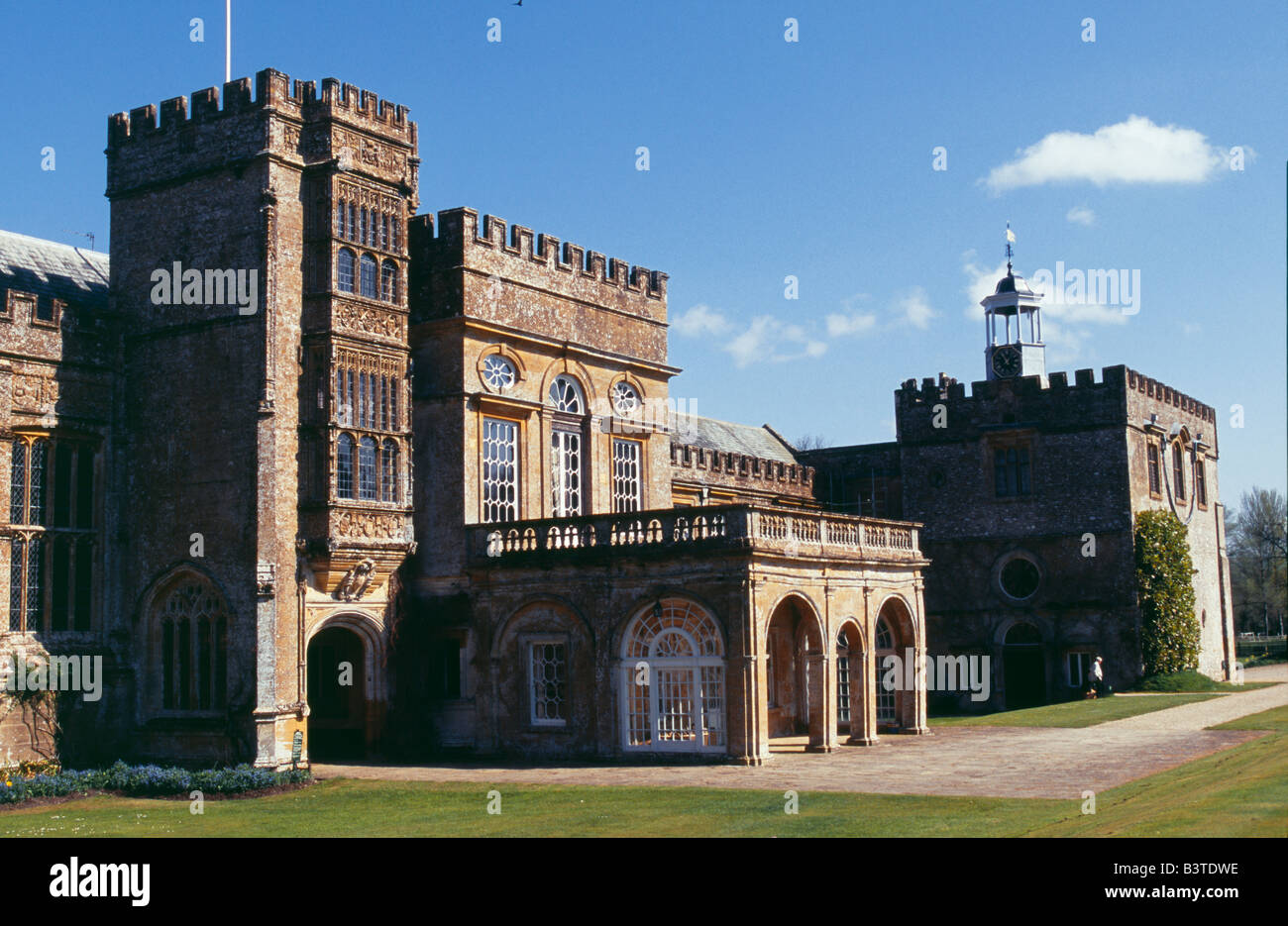 Southerly aspect showing Chard's Tower, the Great Hall and the 12th ...