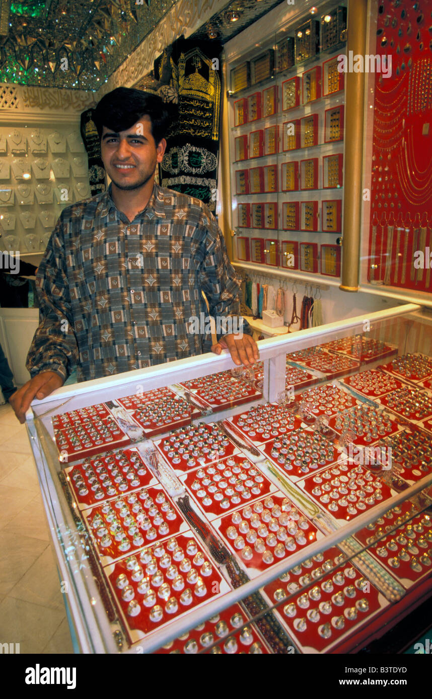 Asia, Iran, Mashhad. Gold merchant Stock Photo - Alamy