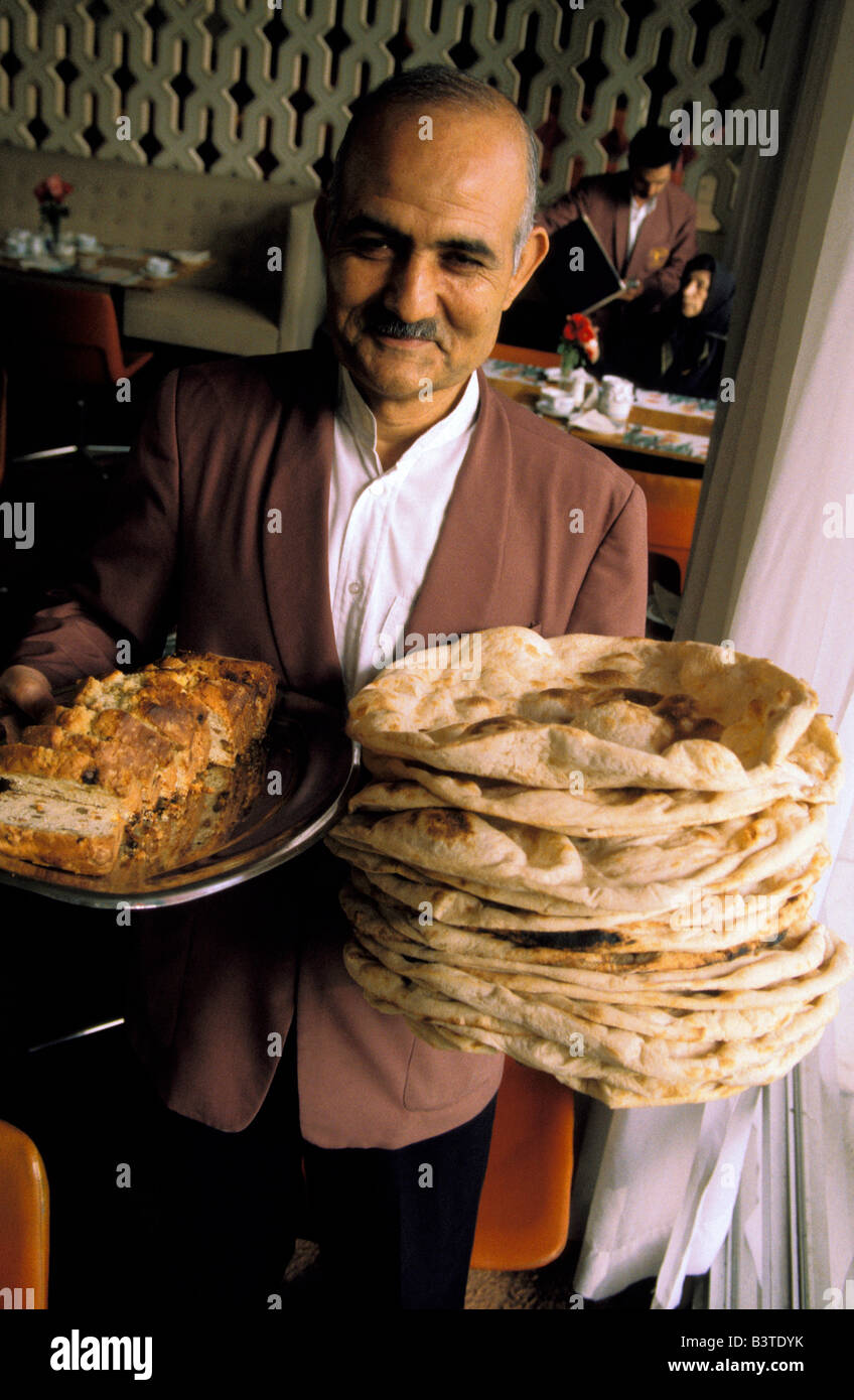 Asia, Iran, Mashhad. Iranian breads at Homa Hotel Stock Photo - Alamy