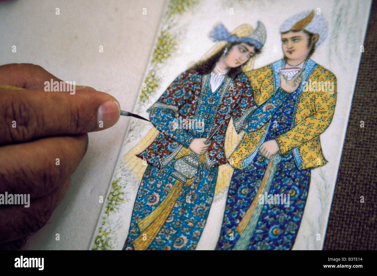 Asia, Iran, Isfahan. Miniature painting Stock Photo - Alamy