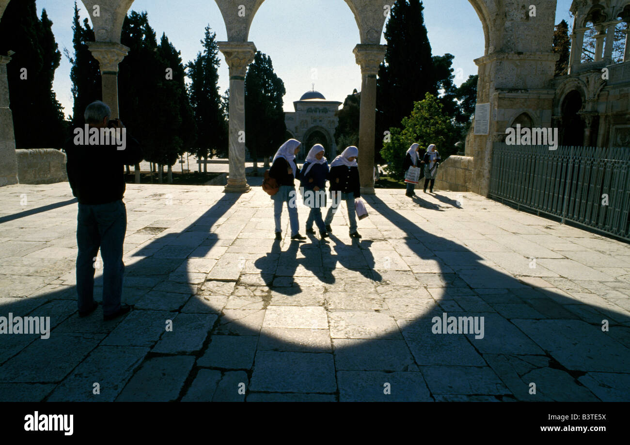Asia, Middle East, Israel, Jerusalem, Haram-Ash-Sharif. Arches and ...