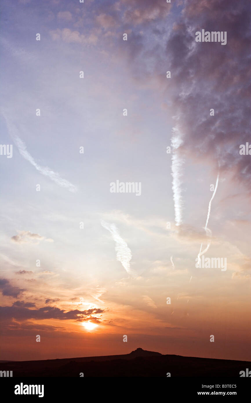 England, Dartmoor. Sunset over Dartmoor Moors Stock Photo - Alamy