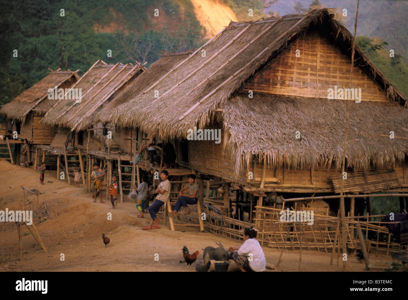 Laos. Rural village Stock Photo - Alamy