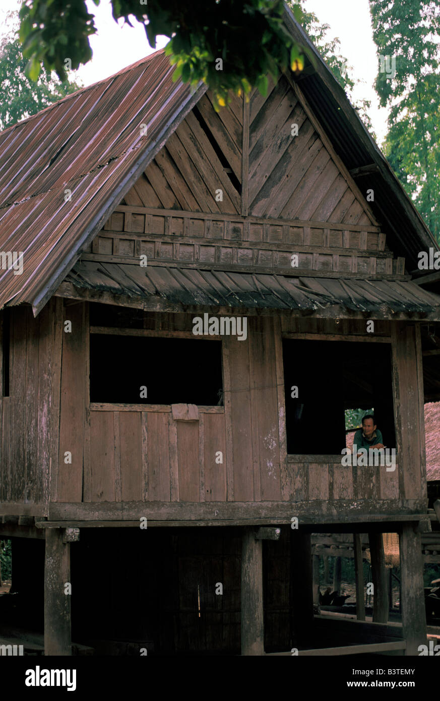 Asia, Laos, Luang Prabang. Village house Stock Photo - Alamy
