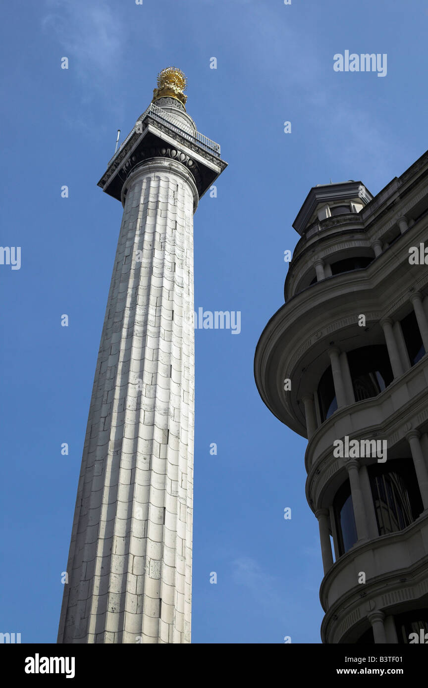 Christopher wren designed the monument london hi-res stock photography ...
