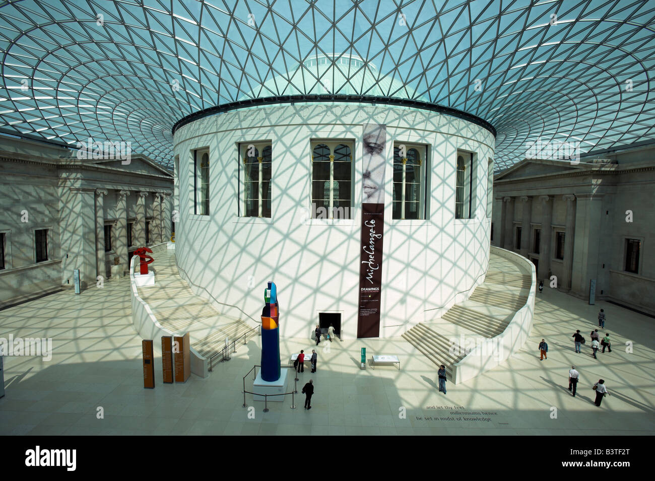 England, London. The Great Court in the British Museum, opened in 2000 ...
