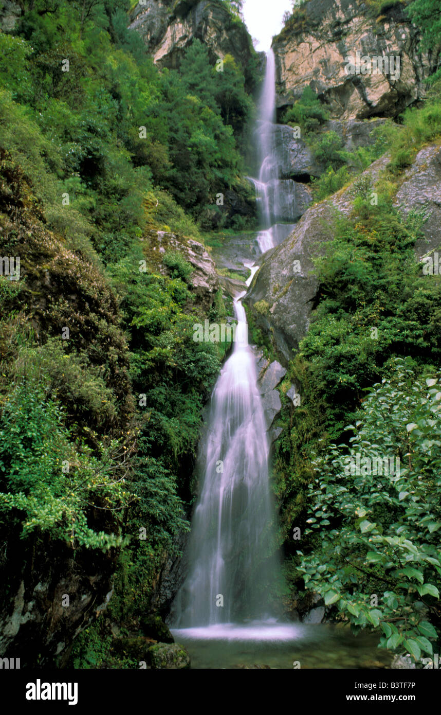 Asia, Nepal. Waterfall Stock Photo - Alamy