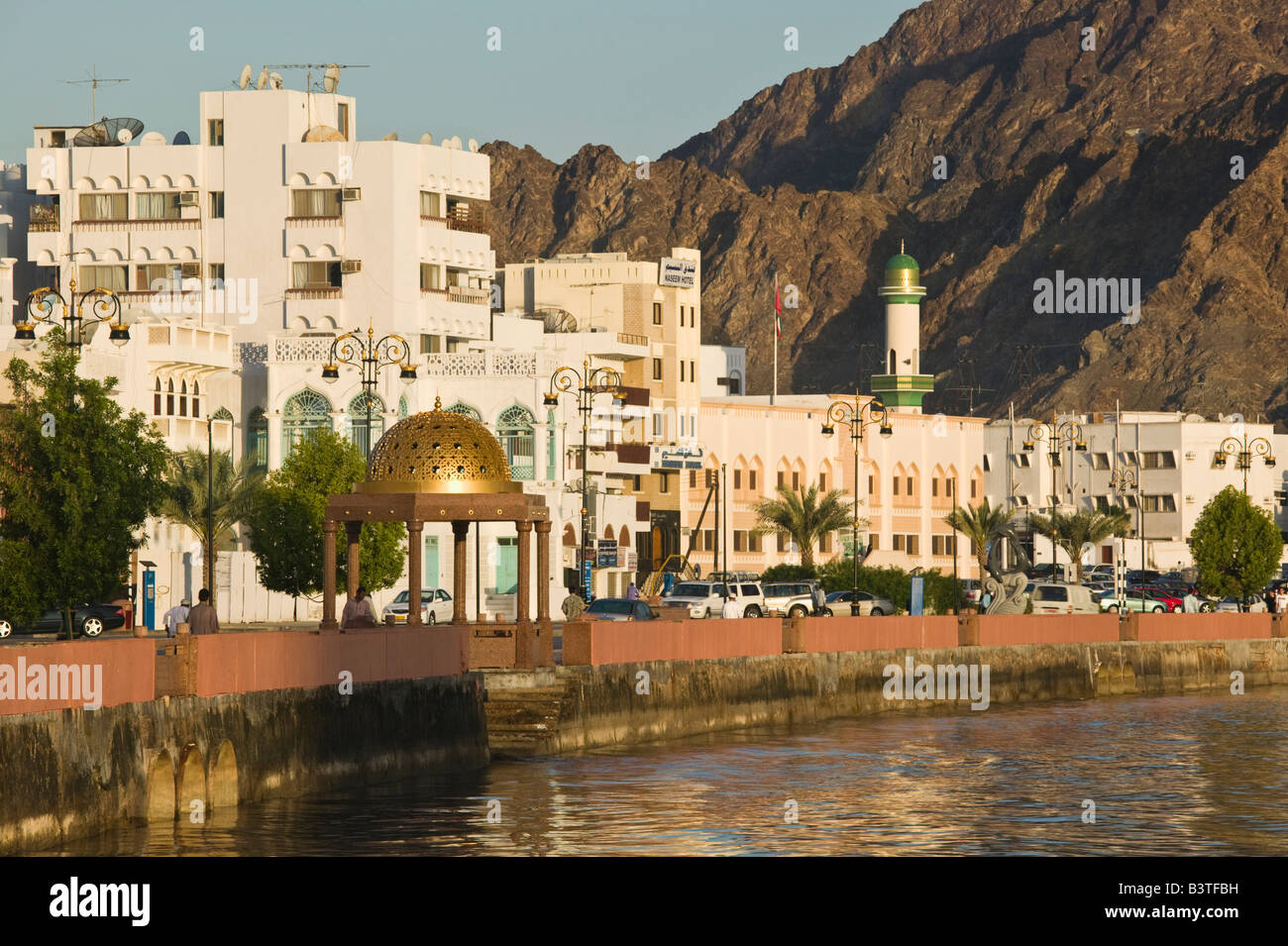 Oman, Muscat, Mutrah. Mutrah Corniche, Buildings aong the Corniche ...
