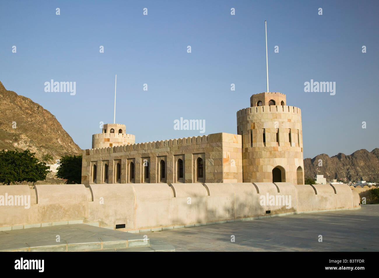 Oman, Muscat, Walled City of Muscat. Muscat Gate Museum / Exterior ...